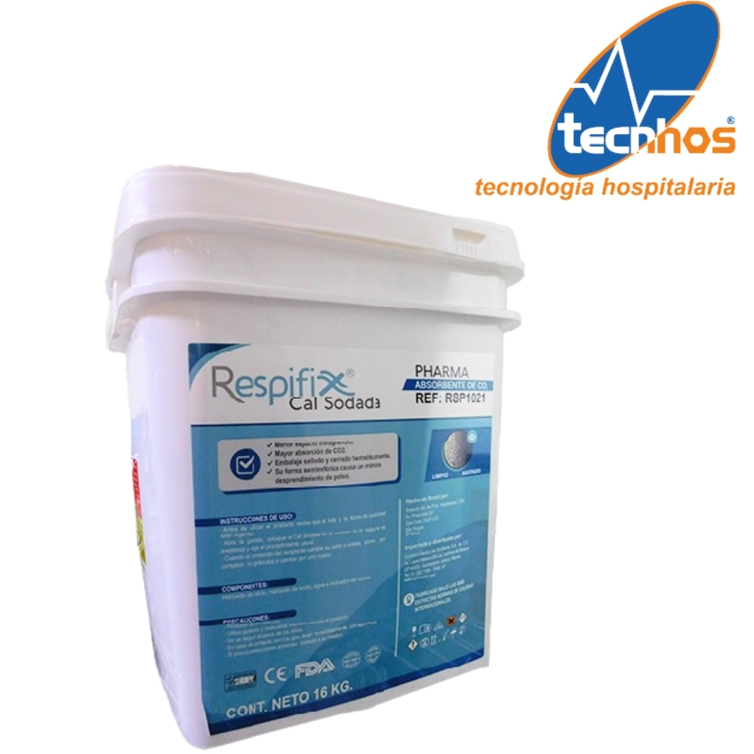 CAL SODADA PARA ABSORCION DE CO2 CON INDICADOR DE COLOR CUBETA 16 KG ...